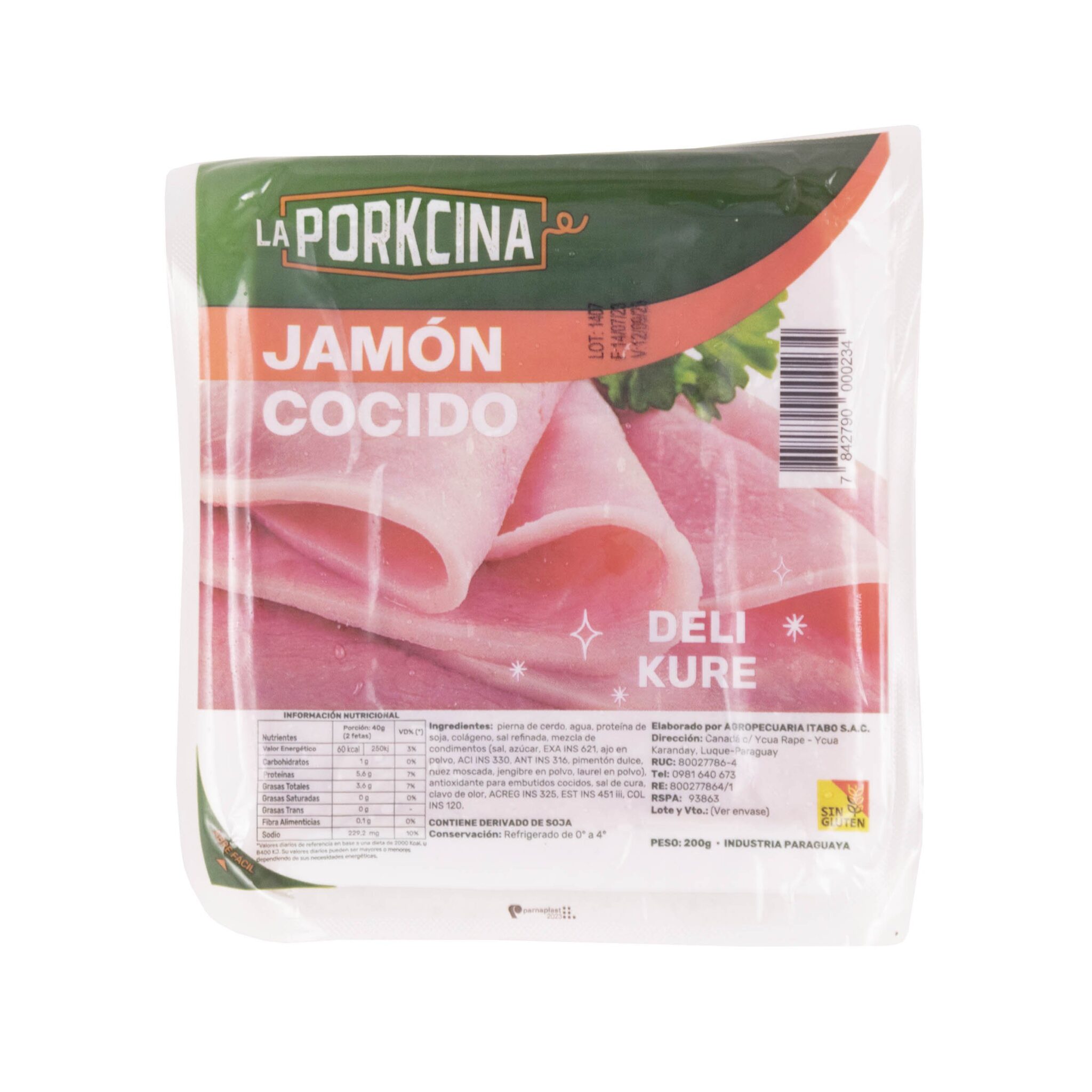 Jamón cocido paq. 200 Gr. – Frigomas